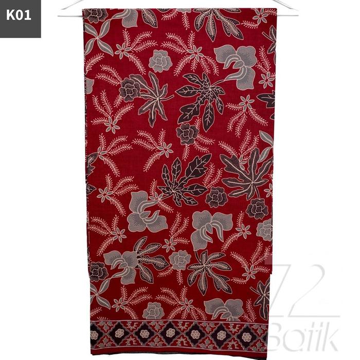Jual KAIN BATIK PREMIUM Bahan Katun Motif Daun Pepaya Warna Cream ...