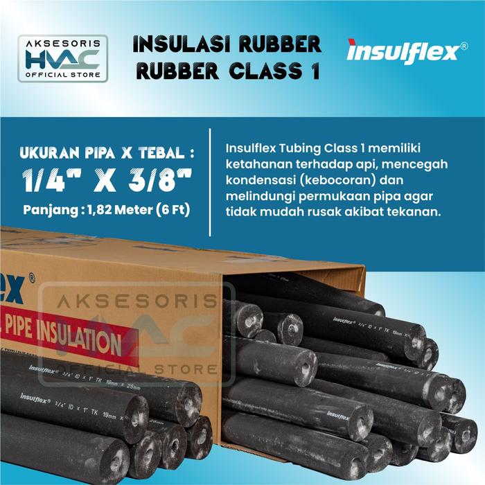 Jual Insulflex Insulasi Pipa 1/4 x 3/8 Inch Panjang 1,82 M Tube Class 1 ...