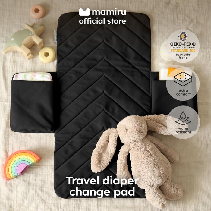 Jual Mamiru Travel Diaper Change Pad / Alas Ganti Popok Bayi - Black ...