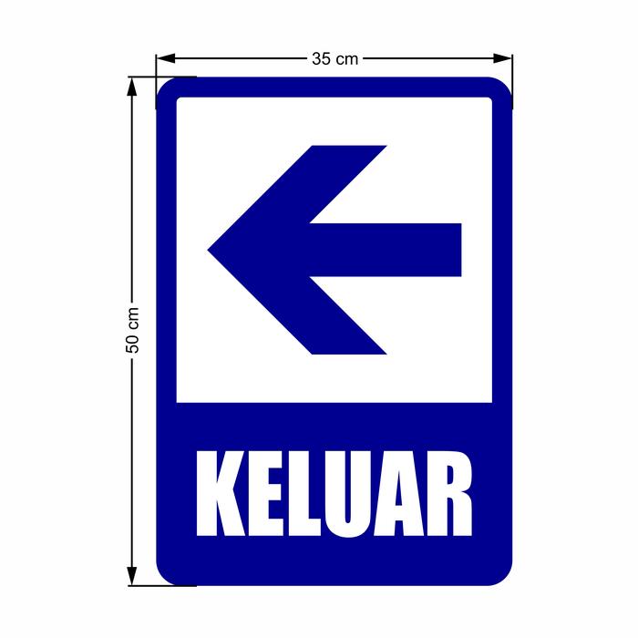 Jual RAMBU PLANG JALAN KELUAR 35CM X 50CM PLAT ALUMUNIUM - Kiri - Kota ...