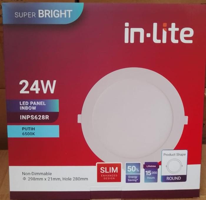 Promo Lampu Inlite / In-lite Downlight Led Panel 24 Watt BULAT INPS628R ...