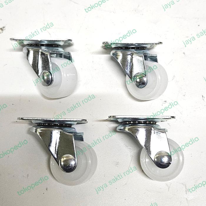 Jual Roda nilon 1 inch putar plen beraing taiwan harga 4 roda - Jakarta ...