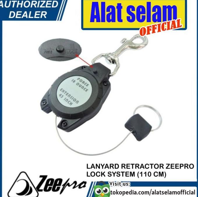 Jual Lanyard Retractor with Lock System Zeepro Stainless Head Scuba ...