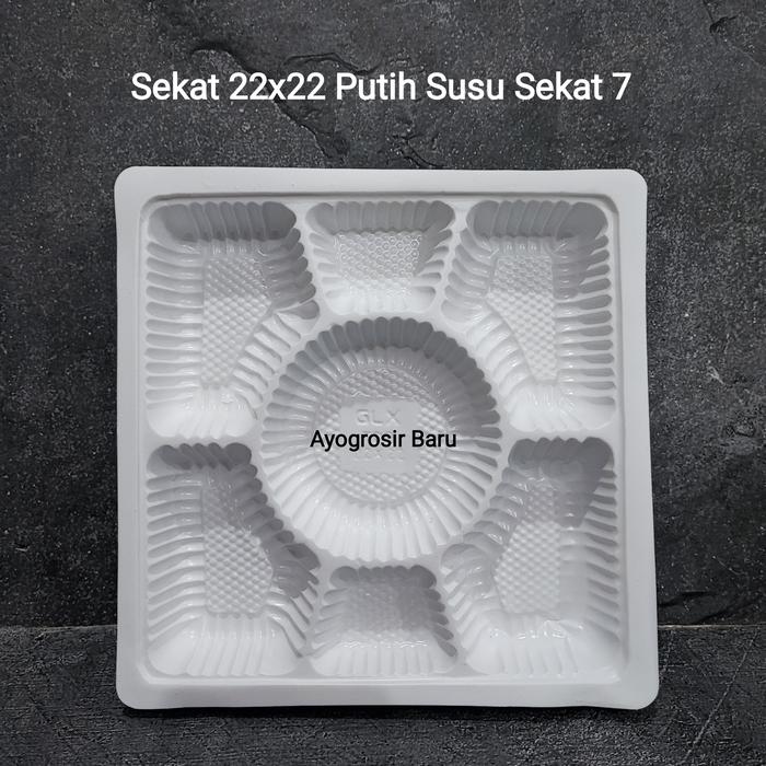 Jual Sekat Mika 22x22 Putih Susu Nasi Tengah 7 Sekat 50 pcs - Jakarta ...