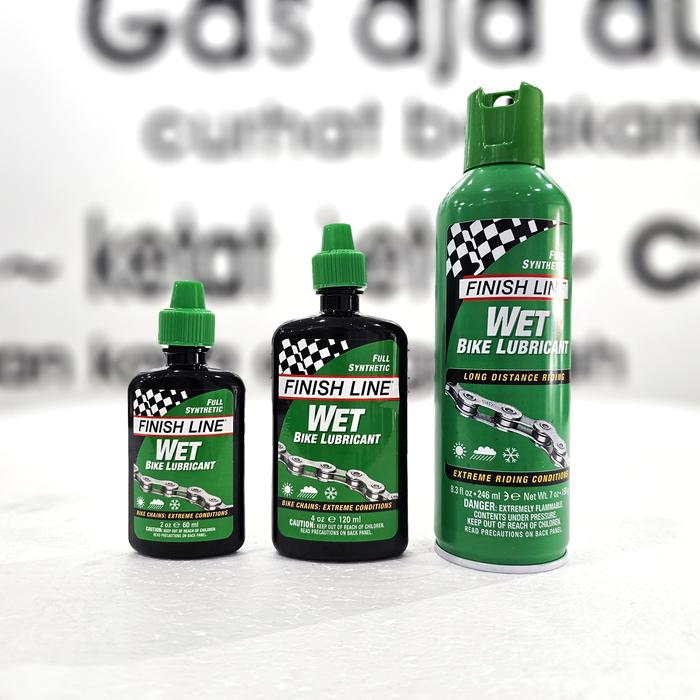 Promo Oli Pelumas Rantai Finish Line Cross Country Wet Lube - 8oz Spray ...