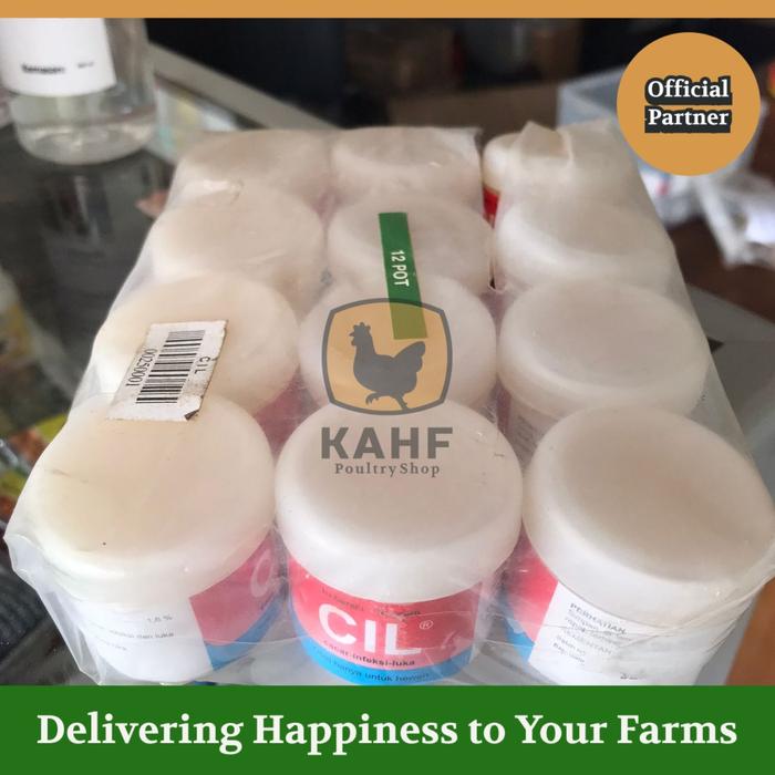 Jual Salep CIL 18 gram 1 Pack isi 12 pot Obat Cacar Infeksi Luka Hewan ...