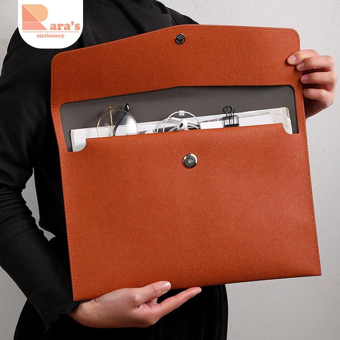 Jual Map File A4 Kulit File Folder Organizer - Merah Muda Di Seller ...