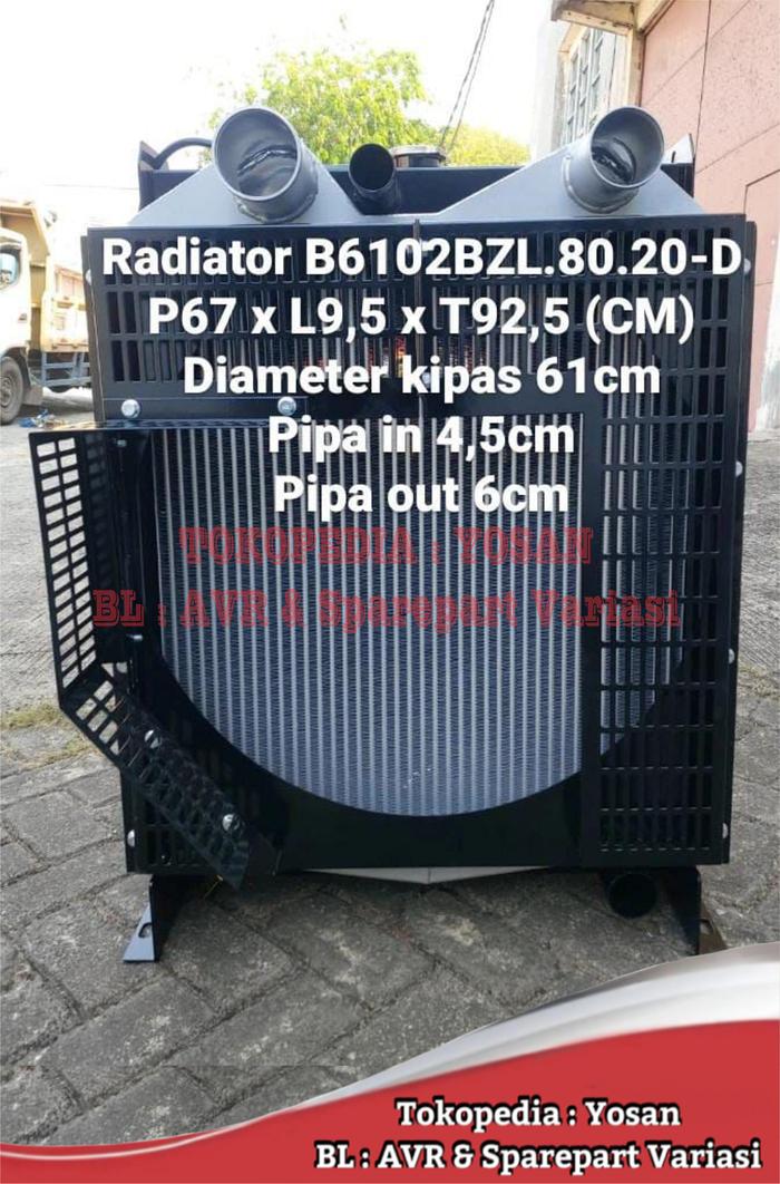 Jual RADIATOR GENSET ISUZU 6BD-ZL 6BDZL B6102BZL 80.20 - D INTERCOOLER ...