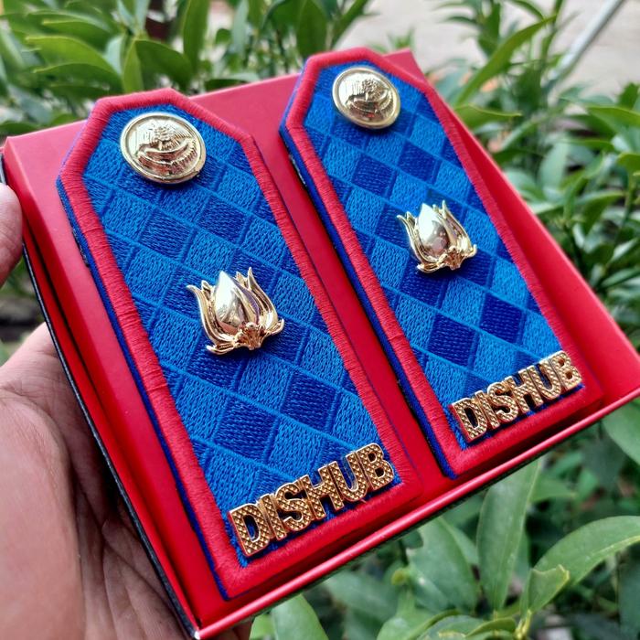 Jual Pangkat Pdu Dishub 3d Lis merah - Bahan Dasar Full Bordir Emas ...