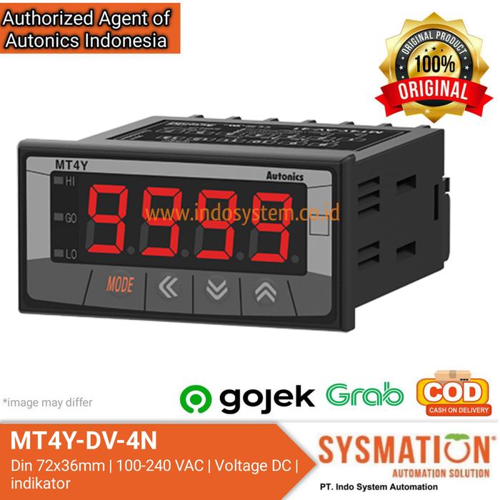 Promo Autonics MT4Y-DV-4N Volt Meter / Panel Meter DC, Indicator - ISA ...