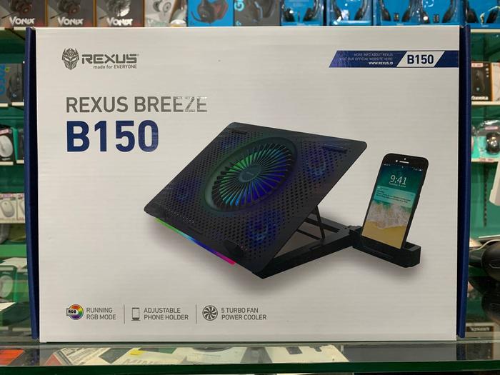 Jual Rexus Cooling Pad / Coolingpad Breeze B150 5 Fan With RGB Fan ...