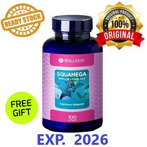 Jual WELLNESS SQUAMEGA SQUALENE + OMEGA 3, 6, 9 - (100 SOFTGELS ...