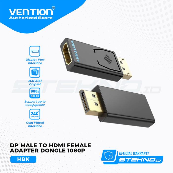 Jual DT - Vention Converter DisplayPort DP To HDMI Female Macbook Windows - Jakarta Barat ...