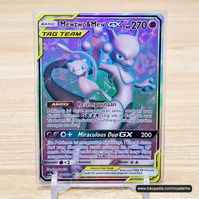 Promo Pokemon Card Mewtwo & Mew GX Tag Team 230/205 SR AC3A Indonesia ...