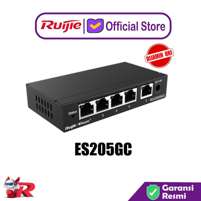 Jual Ruijie RG-ES205GC, Switch Cerdas Cloud Manage 5-Port Gigabit Non-PoE - Jakarta Barat ...