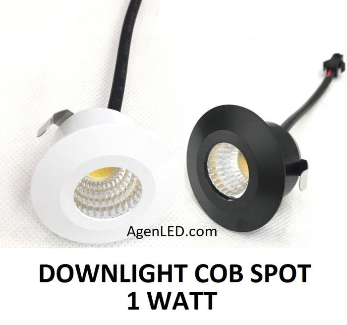 Jual Lampu Downlight LED Mini 1W Spotlight COB 3 Lemari Spot Mata 1 W Watt - BODY HITAM, Natural ...