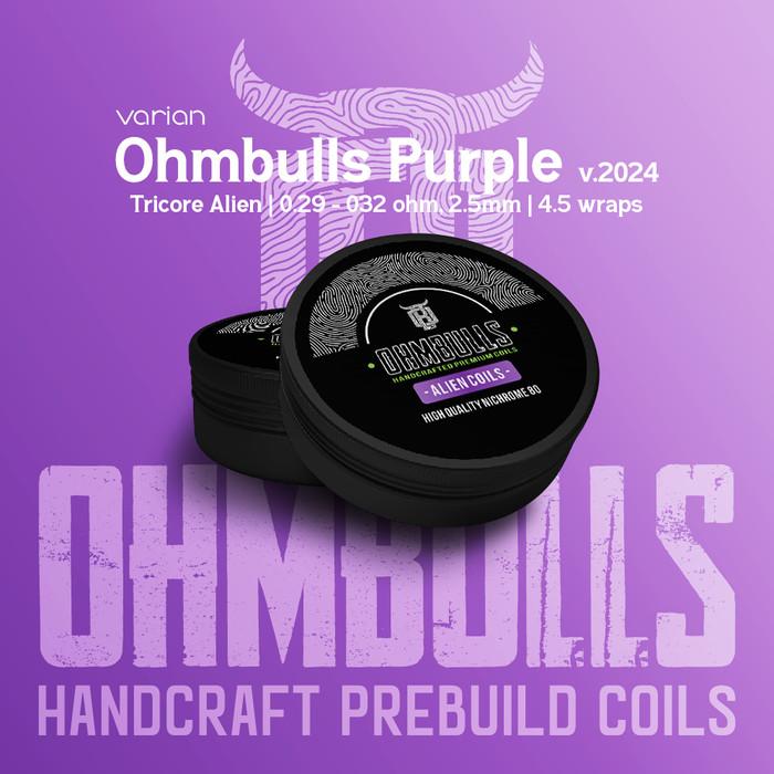 Promo Alien Coil Purple Ohmbulls Tricore KN NI80 RBA RTA/AIO 2.5mm 0.32 ...