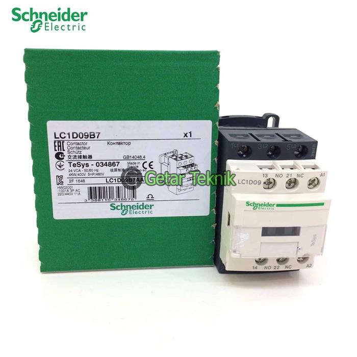 Jual Contactors Schneider LC1D09B7 Electric TeSys Deca 3 Poles AC - Kab ...