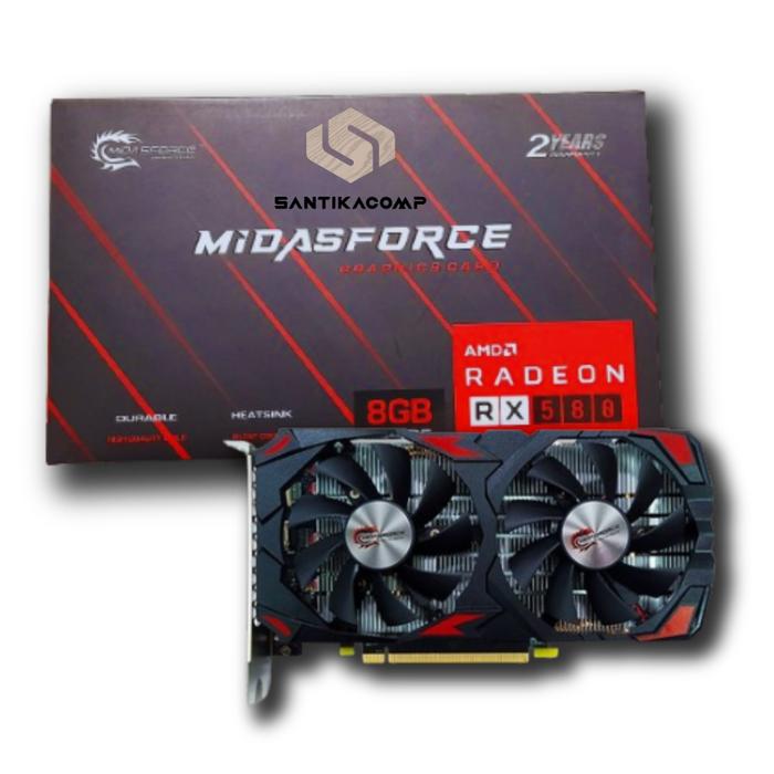 Jual Vga Midasforce AMD RX 580 8GB GDDR5 256BIT - Backplate - Kota ...