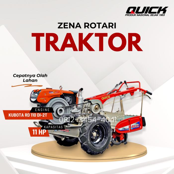 Jual Traktor Rotary Zena Quick + Kubota 11HP Lengkap - Kota Surabaya ...