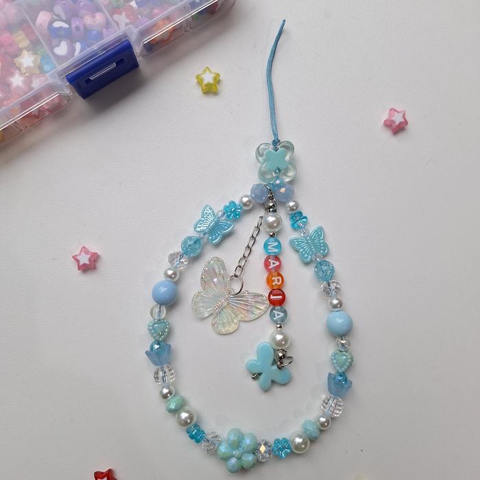 Jual STRAP PHONE MANIK CUSTOM NAMA - Biru - Kab. Bekasi - Iriscraft ...