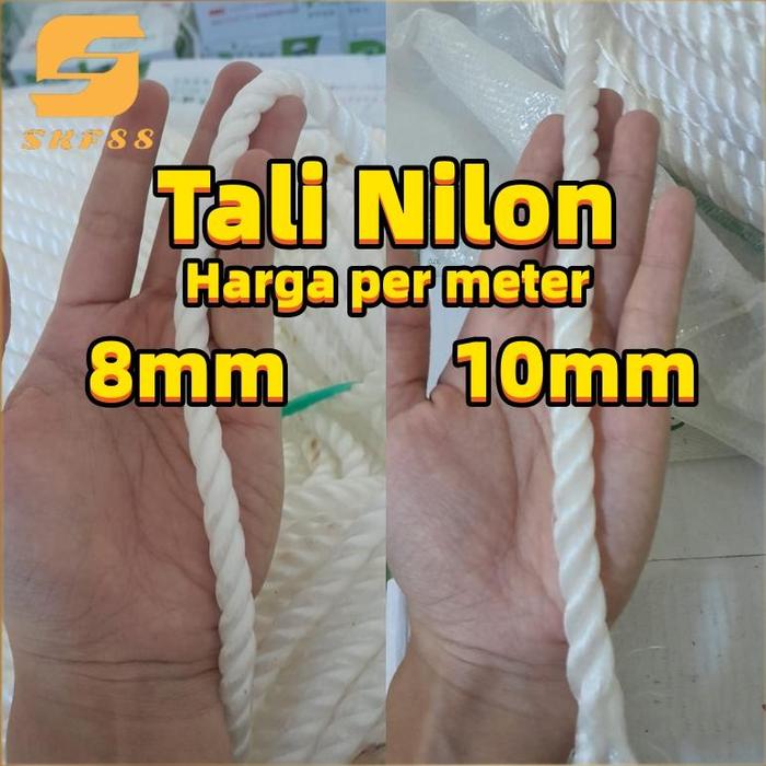 Jual RG Tali putih 8mm 10mm Tali Tambang Kecil Rope / Propylene PP ...