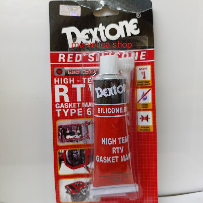 Jual dextone red silicone 70 gr lem gasket tahan panas silicone red ...