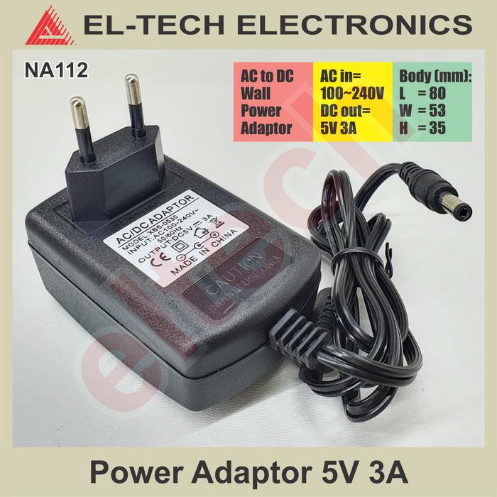 Jual 5V 3A AC-DC Adaptor Power Supply Catu Daya Pasang Dinding - Tipe ...