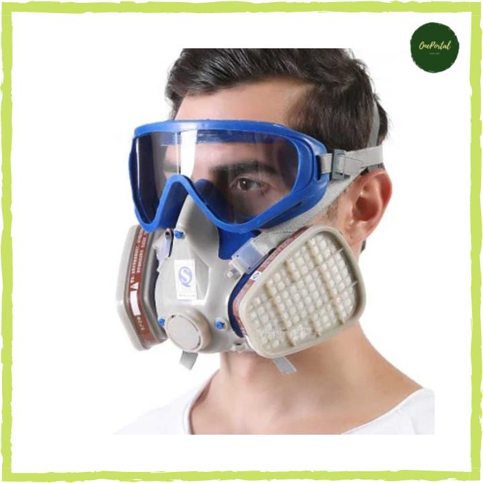 Jual Masker Gas Respirator Full Face with Activated Carbon Filter ...
