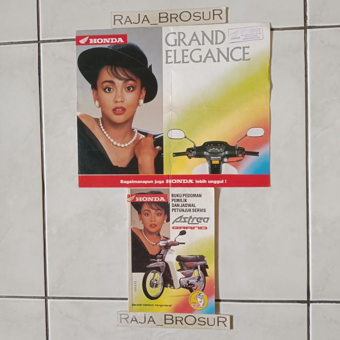 Jual Buku pedoman pemilik + Poster brosur Honda Astrea Grand bulus 1991 ...