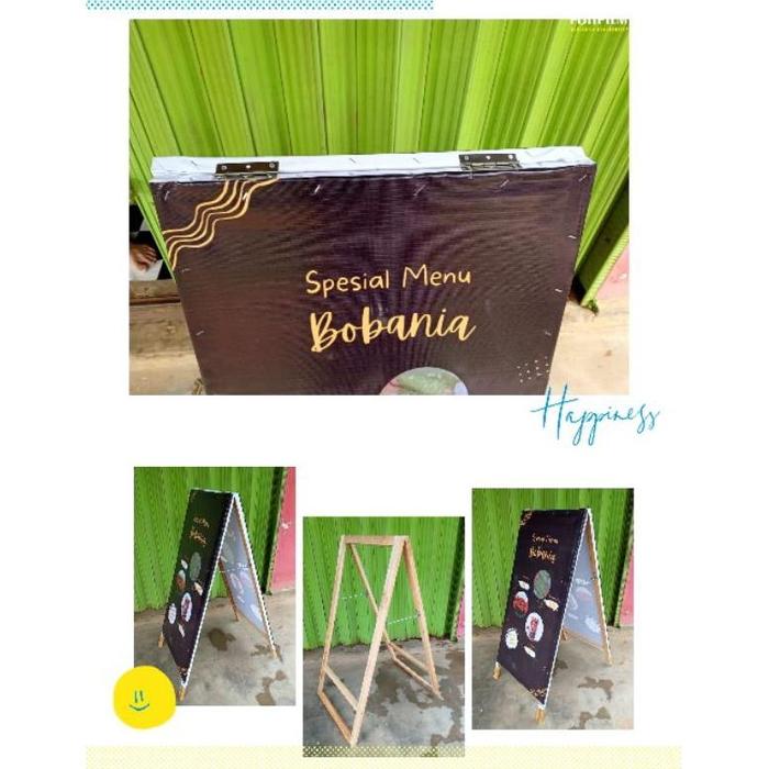 Jual STAND BANNER KAYU UKURAN 100 x 50 CM - STANDING BANNER - Jakarta ...