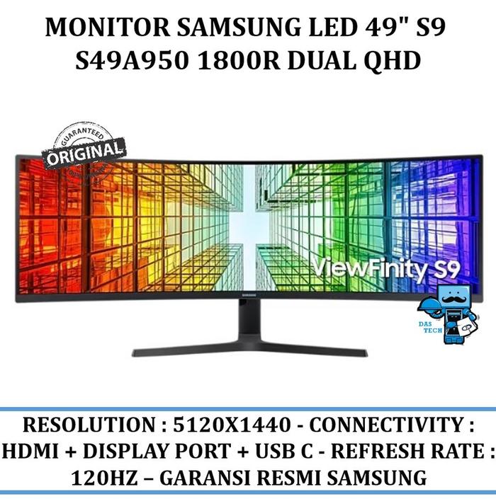 Promo Monitor Samsung Led 49" S9 S49a950 1800r Dual Qhd - Garansi Resmi ...