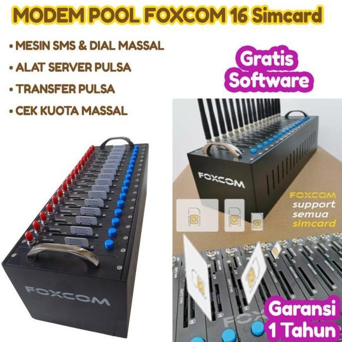 Jual Modem | Modem Pool Foxcom 16 Port Sms Gateway Modempoll Mesin ...