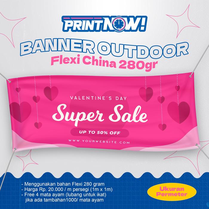 Jual Cetak Spanduk/Banner Outdoor High Resolution Flexi China 280gr ...