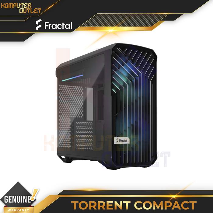 Jual FRACTAL PC Case Torrent Compact RGB Black Tempered Glass Light ...