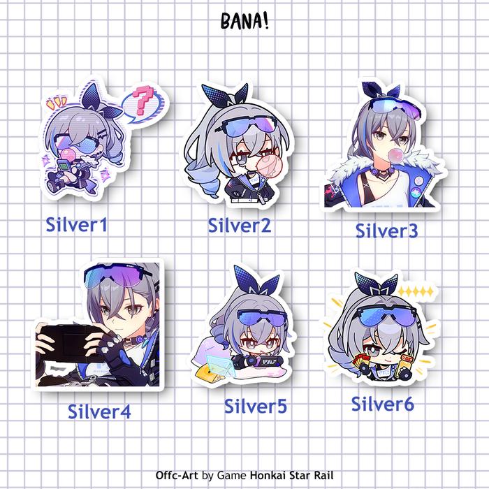 Jual Stiker Honkai Star Rail SILVER WOLF SATU PAKET Waterproof | BANA ...