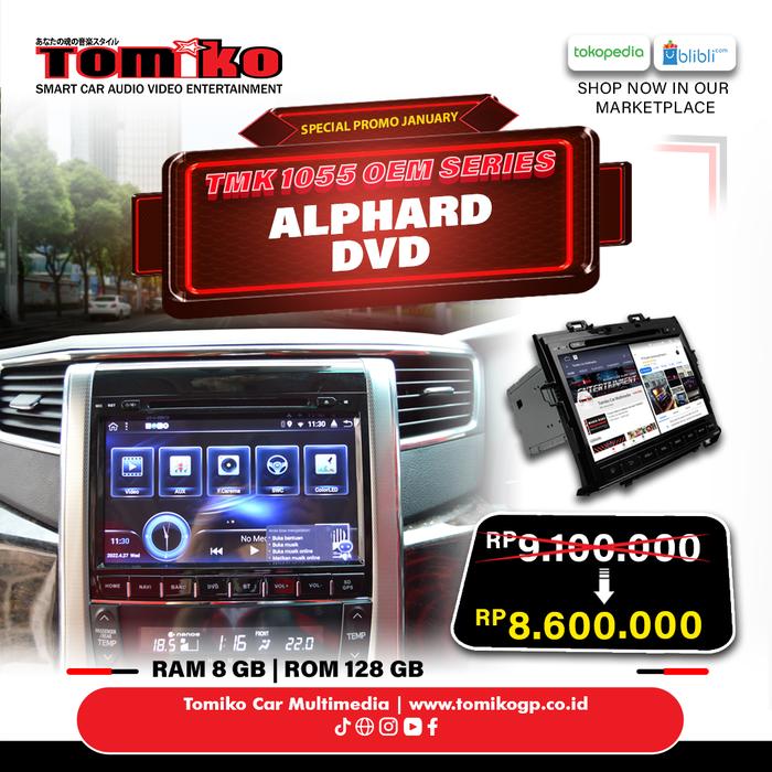Promo Head Unit Android Tomiko TMK 1055 OEM Series for Alphard DVD Cicil 0% 3x - Kota Tangerang ...