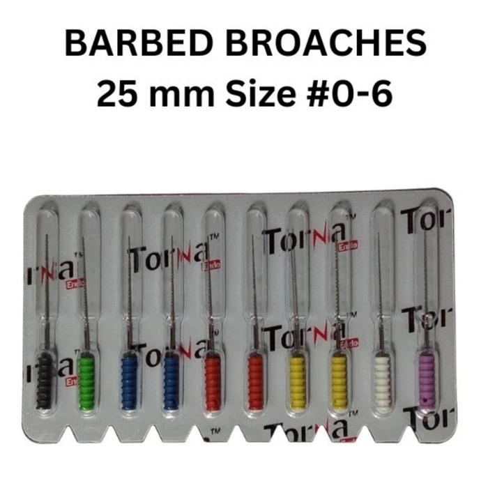 Jual Dental Barbed Broaches Jarum Extirpasi Ekstirpasi Assorted TORNA ...
