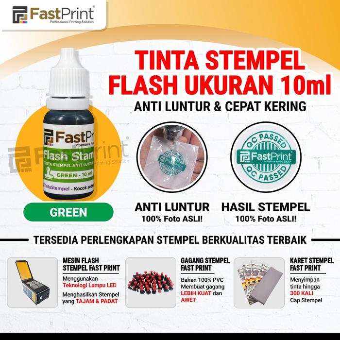 Jual Tinta Stempel Flash Fast Print Warna Biru (Blue Ink) 10ml - Biru ...