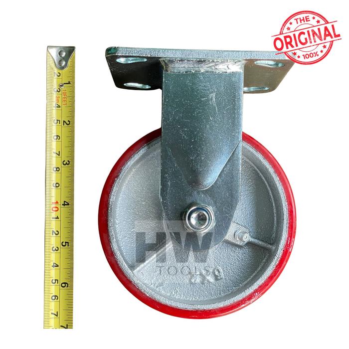 Jual Roda Besi PU Heavy Duty 5 Inch Mati Castor PU 5" HD Fixed Trolley ...