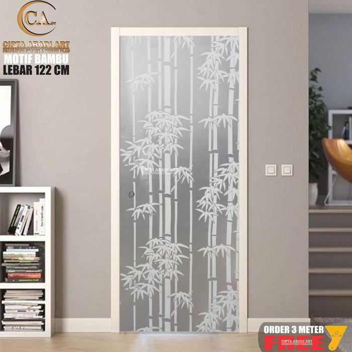 Jual Stiker Kaca Sticker Kaca Jendela Rumah Wallpaper Kaca Motif Bambu ...