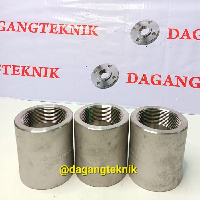 Jual Socket / Coupling Drat / Threaded / NPT SS 304 ASA 3000 1/2 inch ...