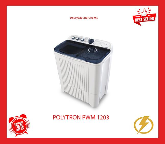 Jual MESIN CUCI POLYTRON 2 TABUNG 12 KG 360 WATT - PWM 1203 - Kota ...
