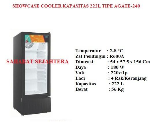 Jual Showcase Display Cooler RSA AGATE-240-R Pendingin -Berat ...