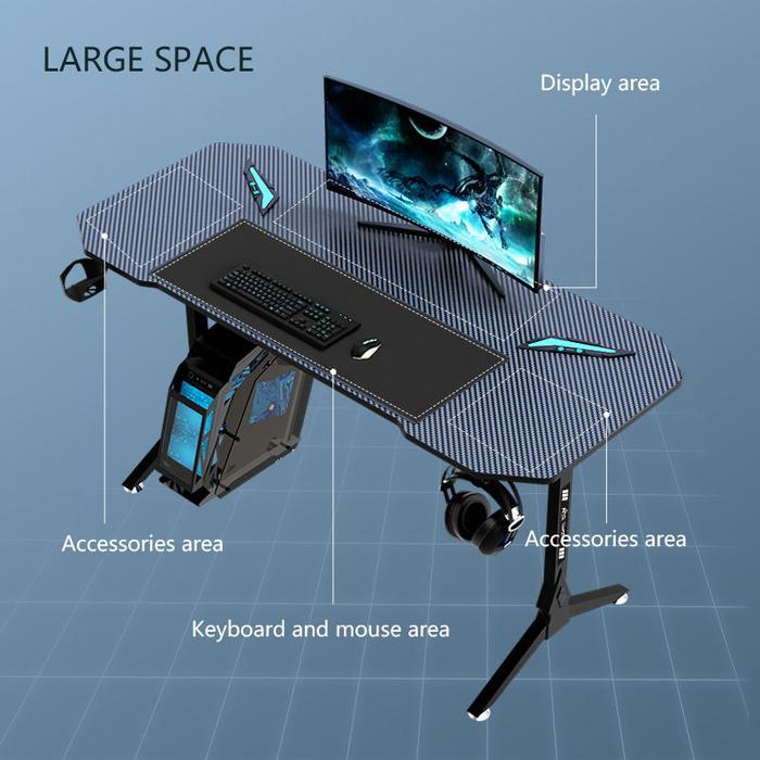 Promo MEJA KOMPUTER LAPTOP GAMING ADJUSTABLE PC DESK STABLE RGB LED ...