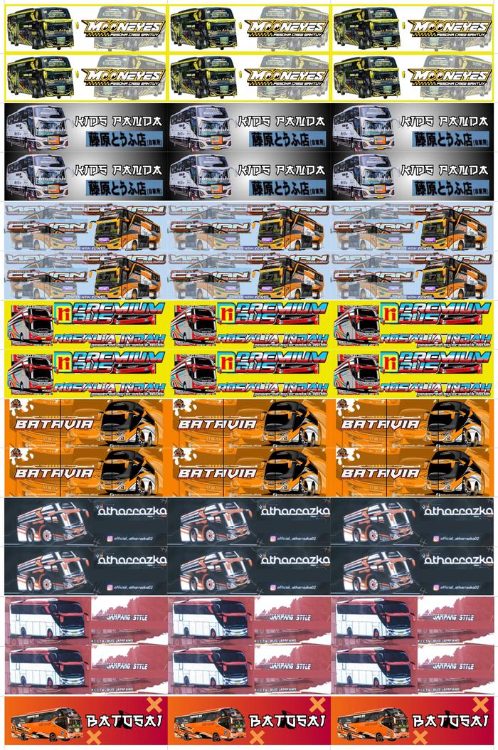 Jual STICKER BUS BASURI TUNGGAL JAYA CAMPUR 1 Lembar Isi 45 kotak Vol.4 ...