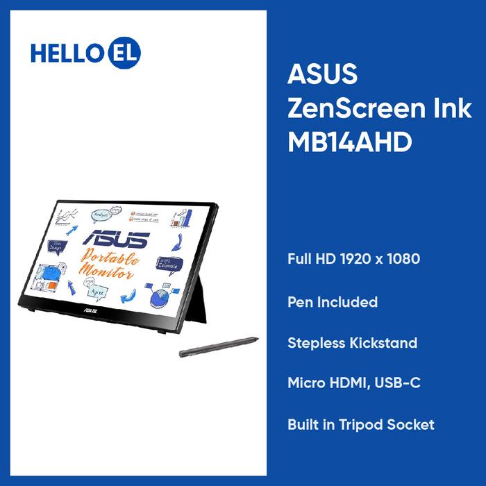 Jual ASUS ZenScreen Ink MB14AHD 14" Full HD 1920 x 1080 Pen Touch ...
