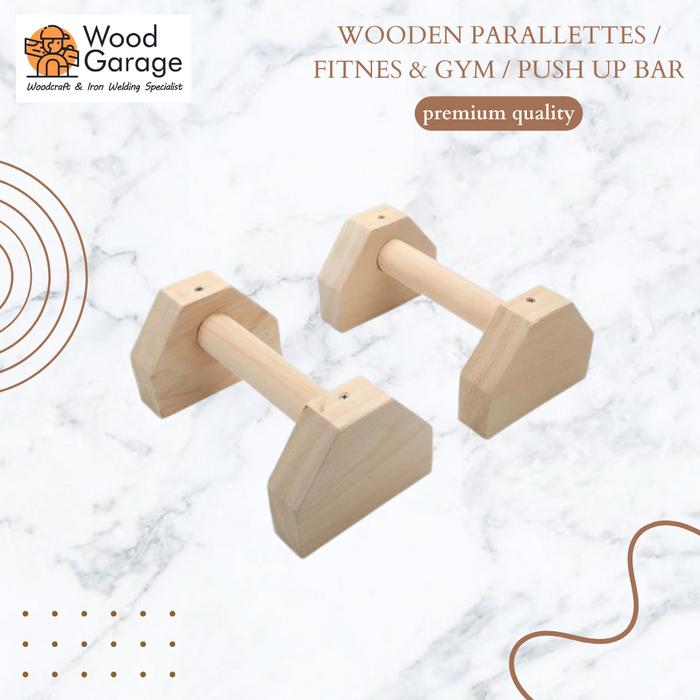 Jual Wooden parallettes / paralet kayu / push up bar / fitness & gym ...