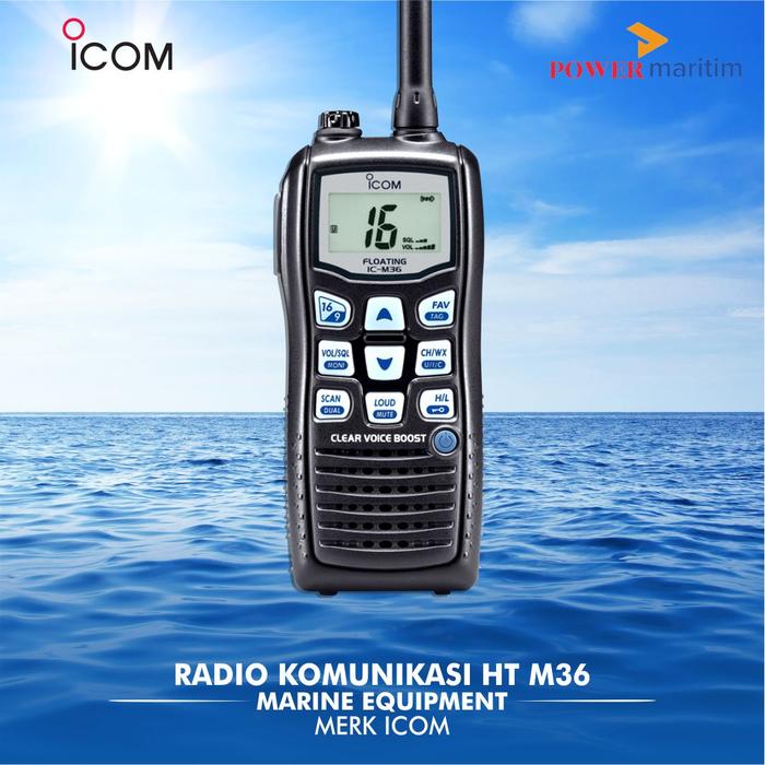 Jual Radio HT Komunikasi Merk Icom Type M36 1 Set Icom M36 VHF Marine ...