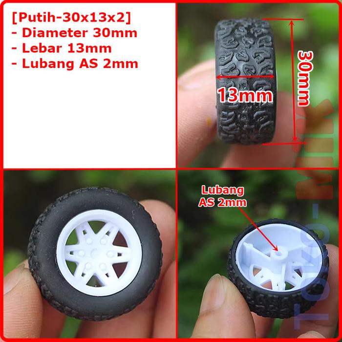 Jual Macam-macam Roda Ban Mobil Mainan Smart Car Wheel Motor - PUTIH ...
